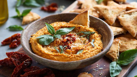 Für alle Pizza-Liebhaber: Hummus auf Italienisch