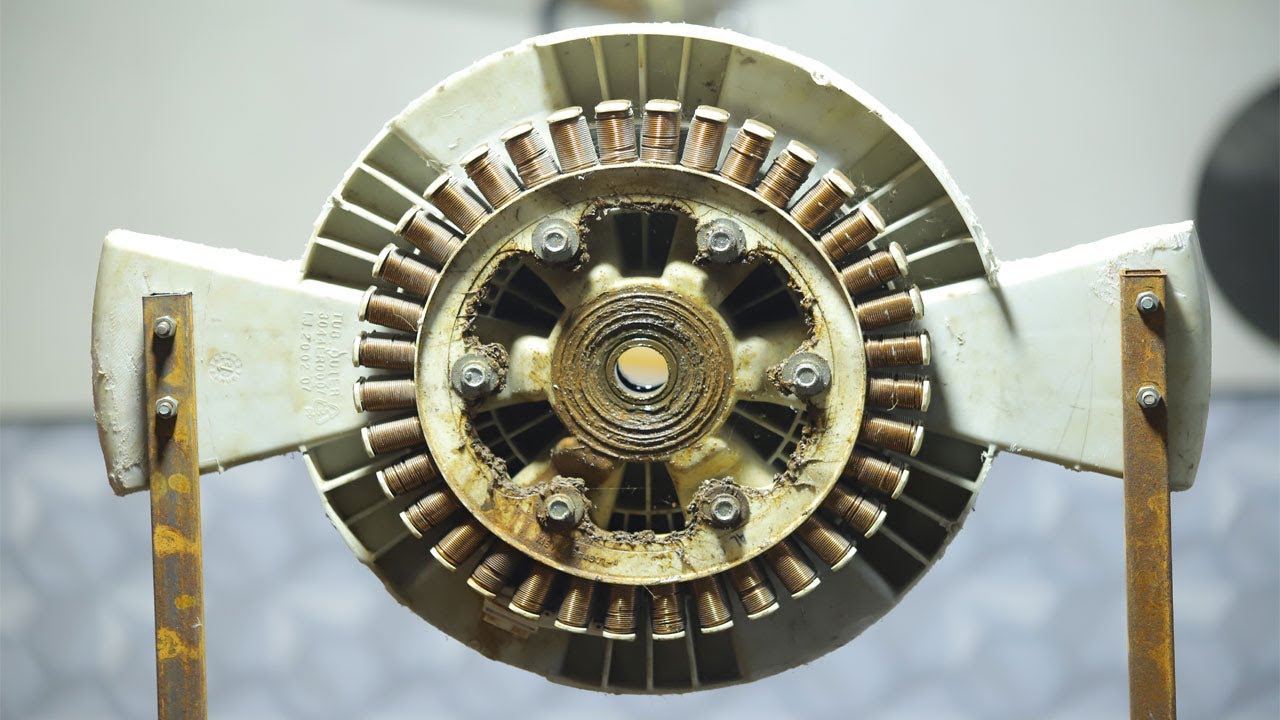 How to turn a washing machine motor into a DIY generator | Step-by-step ...