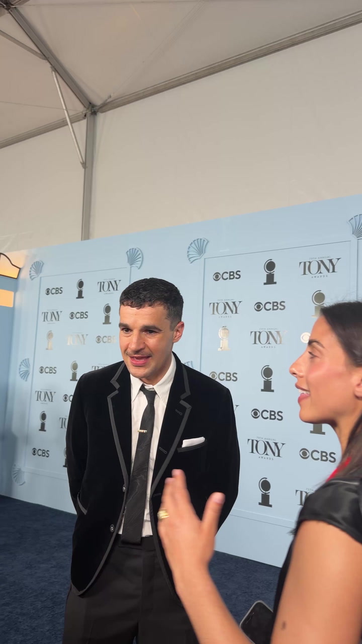 Christopher Abbott walks the red carpet at the 2026 Tony Awards