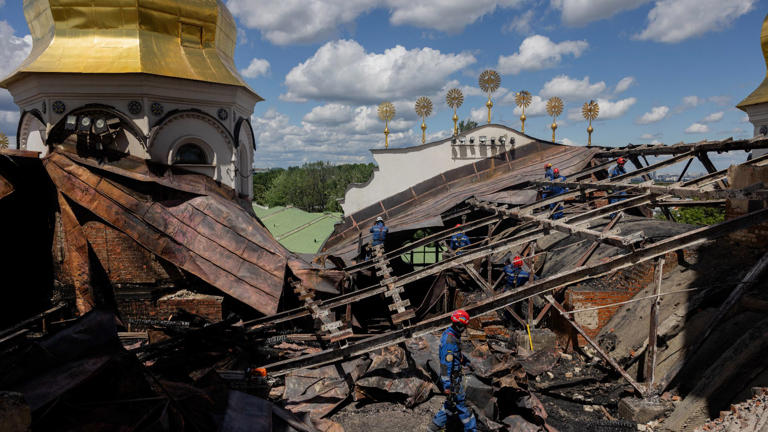 Russia strikes one of Ukraine’s most sacred religious landmarks