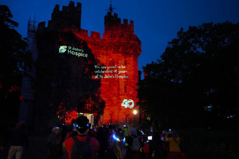 Lancaster hospice’s Moonlight Walk turned 'ruby red' for charity’s 40th ...
