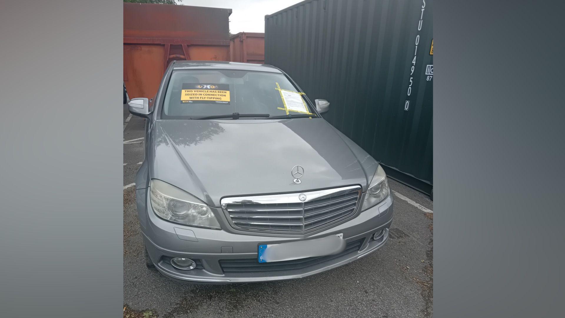 Seized car used as warning against fly-tipping
