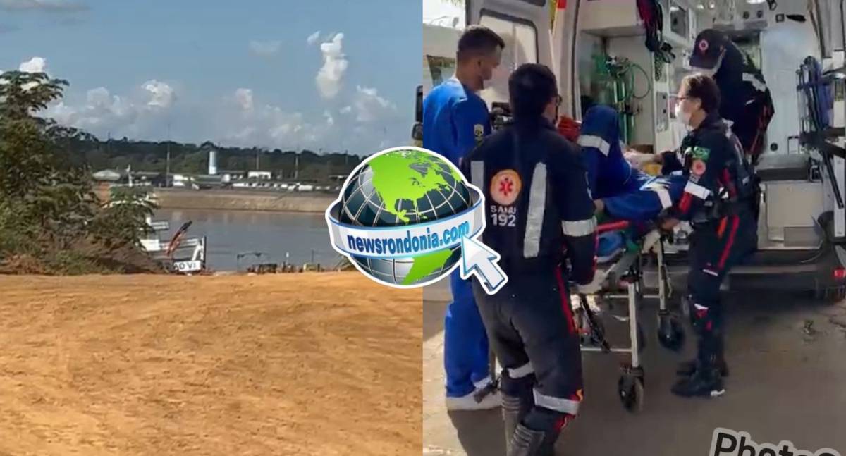 Trabalhador sofre queda de 10 metros em balsa no Rio Madeira