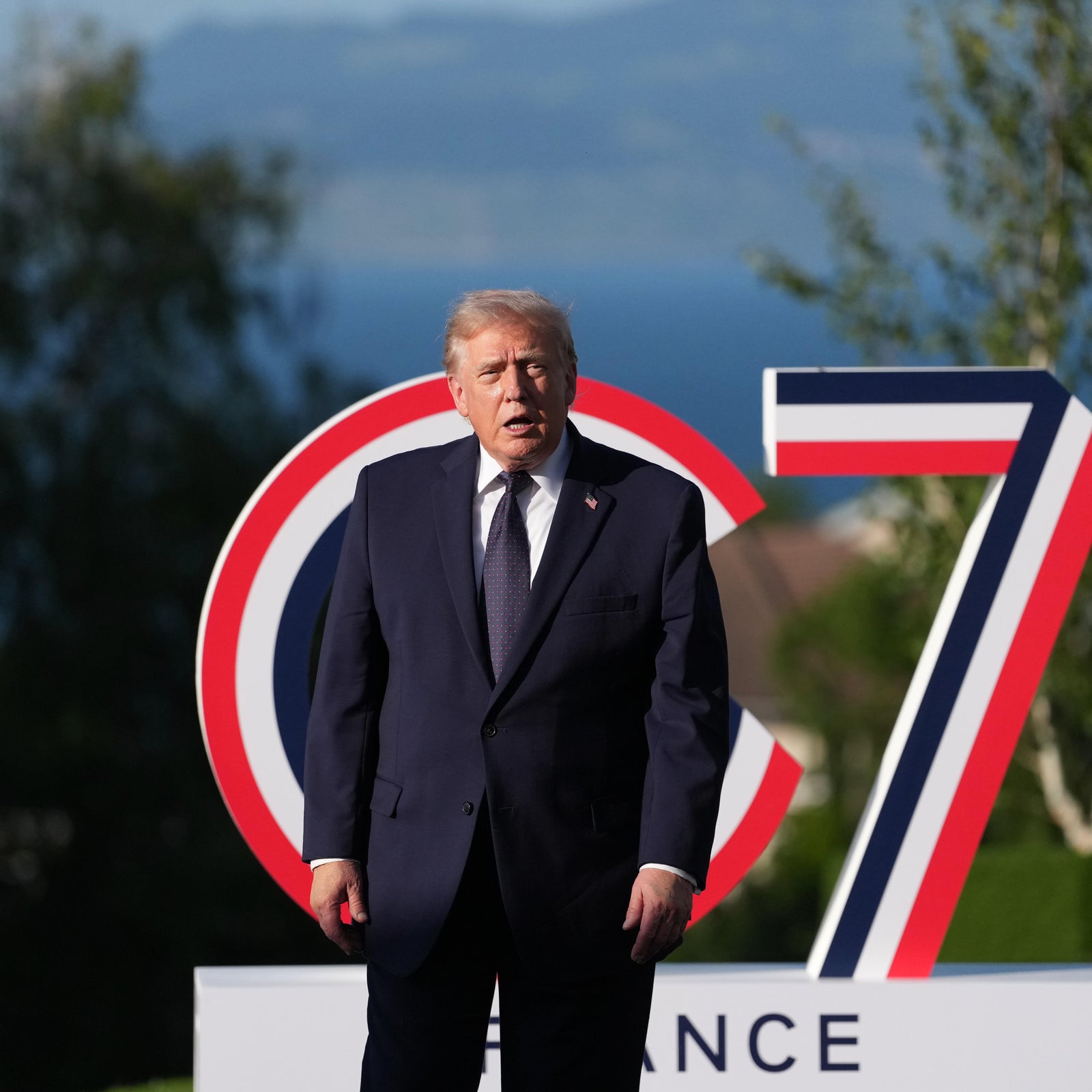 Trump in G7 summit in France as he touts signing of Iran memorandum