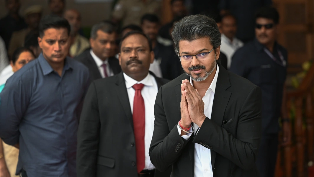 Vijay donates silver sword at Kollur temple, echoing MGR legacy