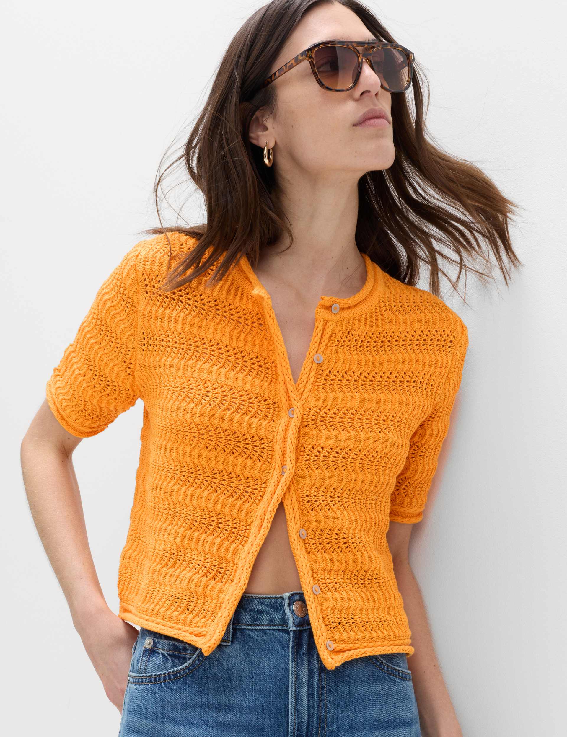 M&S's bestselling cotton-blend cardigan is available in four colours ...