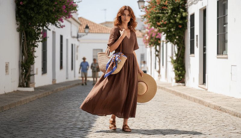 11 stylish brown dress looks defining summer 2026