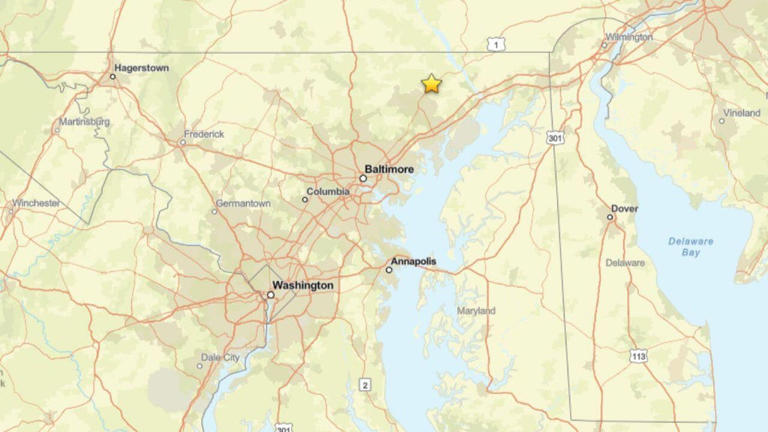 2.4 magnitude earthquake detected in Harford County, Maryland