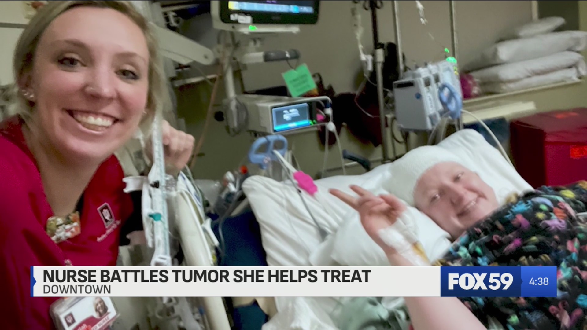 Nurse returns to work in neuro ICU after surgery to remove brain tumor
