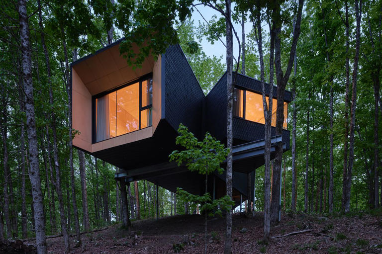 This off-grid hotel in Ontario, Canada, has 3 tree houses with ...