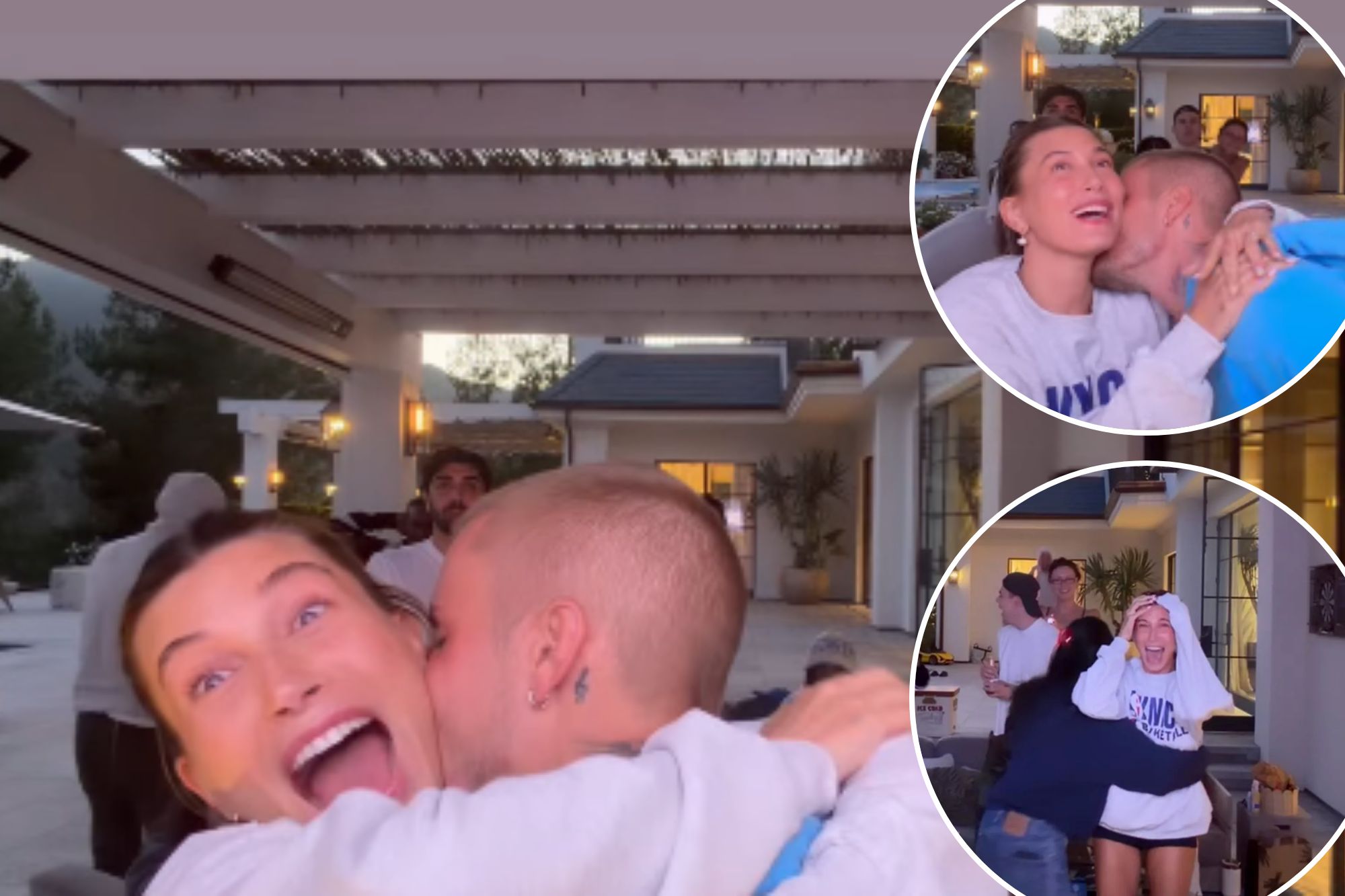 Justin Bieber kisses ecstatic wife Hailey in celebration of long ...