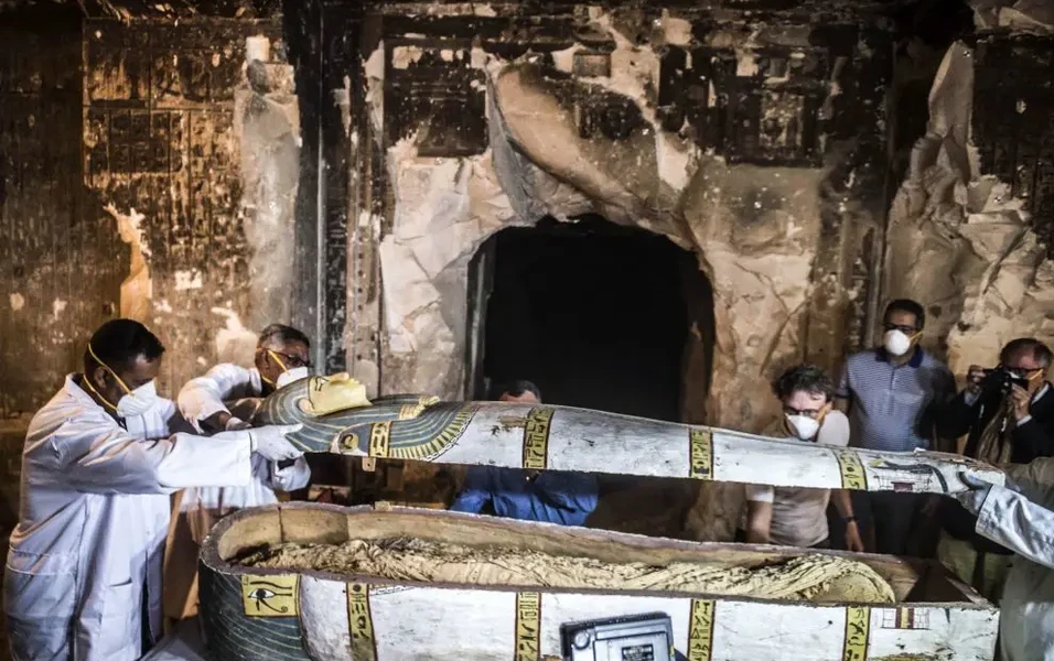 Six-foot sarcophagus found in vast Aswan necropolis