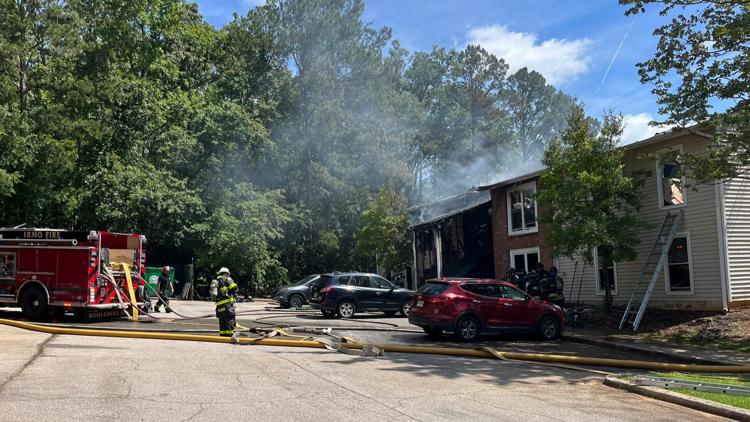Two-alarm apartment fire on Bush River Road displaces 23 residents
