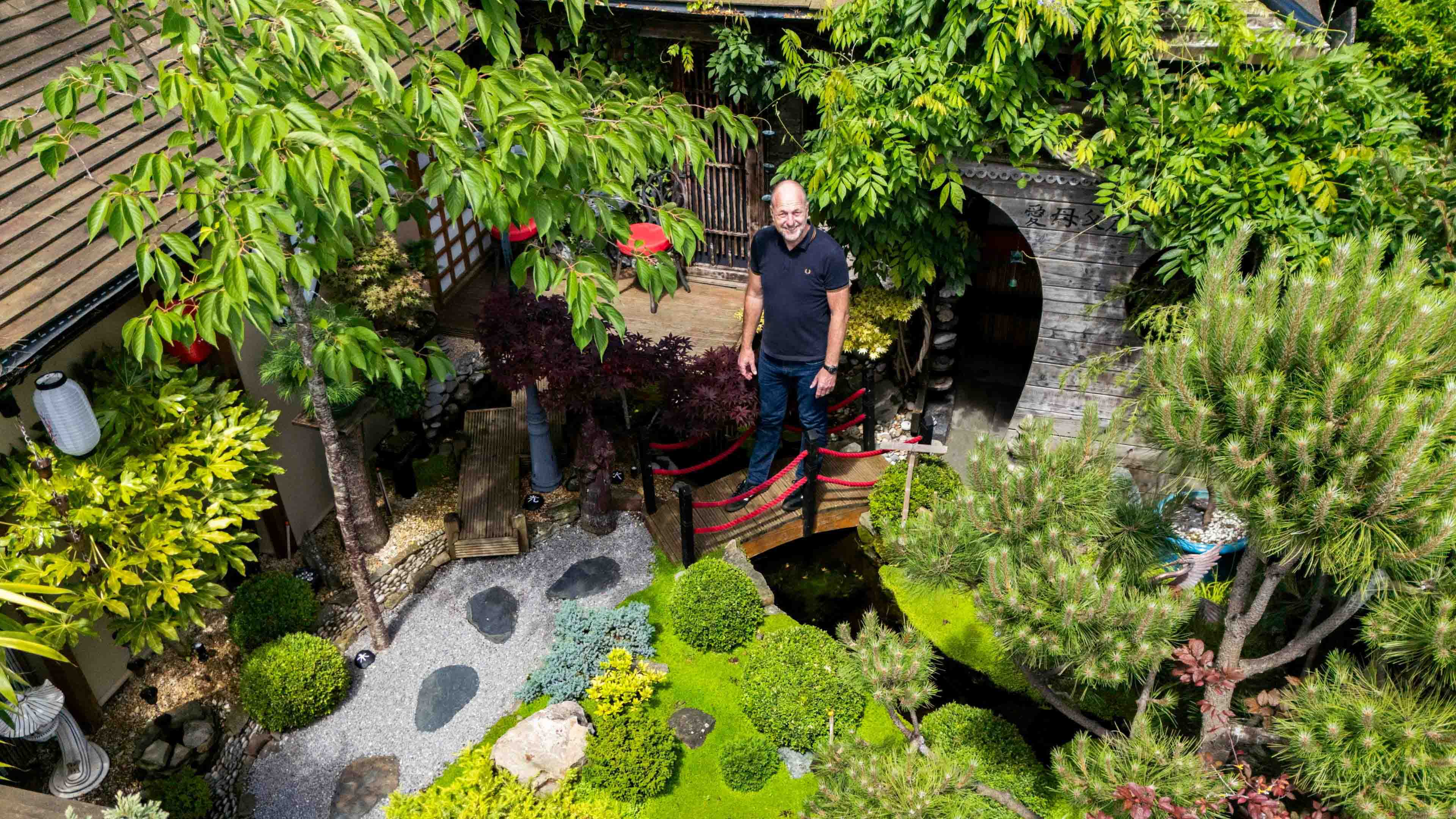 Dad spends $27,000 turning backyard into Japanese-inspired garden