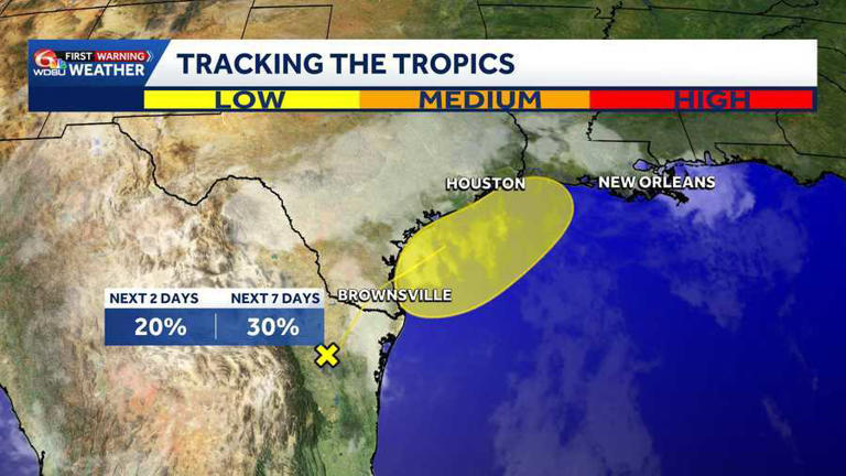 Tropics: Gulf disturbance could bring heavy rain to Louisiana ...
