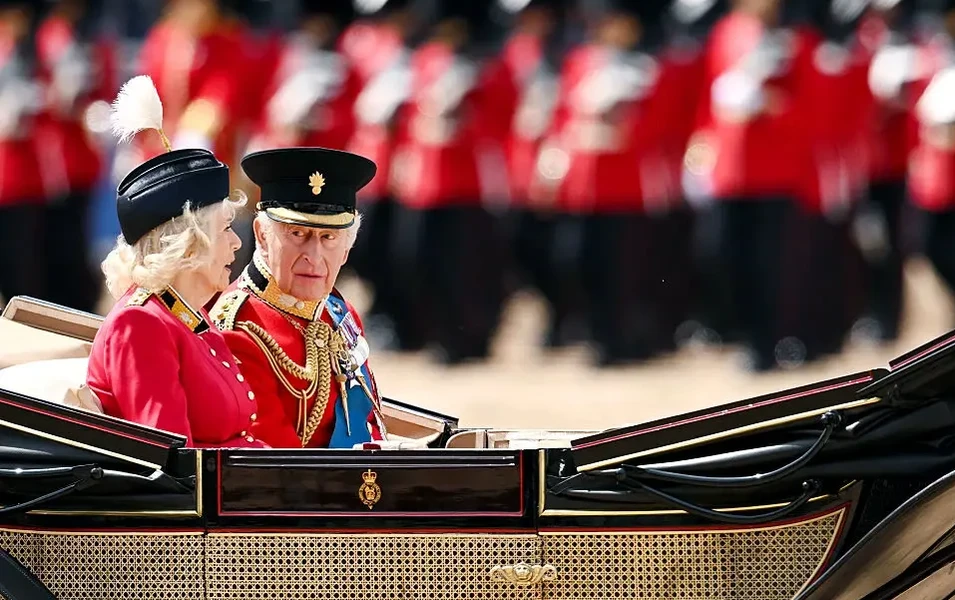 King Charles pauses parade to ensure Queen Camilla’s comfort