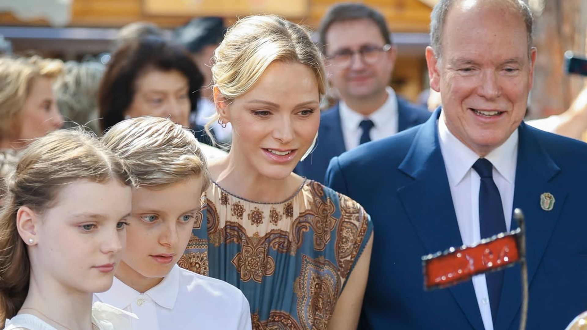 Princess Charlene's boho-chic dress and Princess Gabriella's white ...