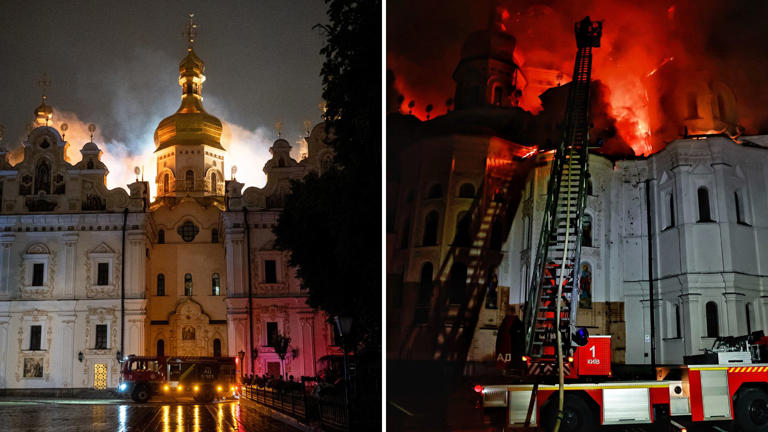 Russia strikes one of Ukraine’s most sacred religious landmarks