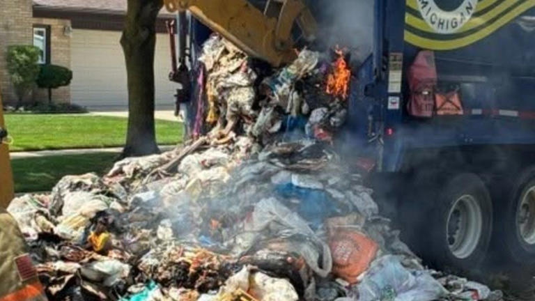Reminder not to throw lithium-ion batteries away after garbage truck fire