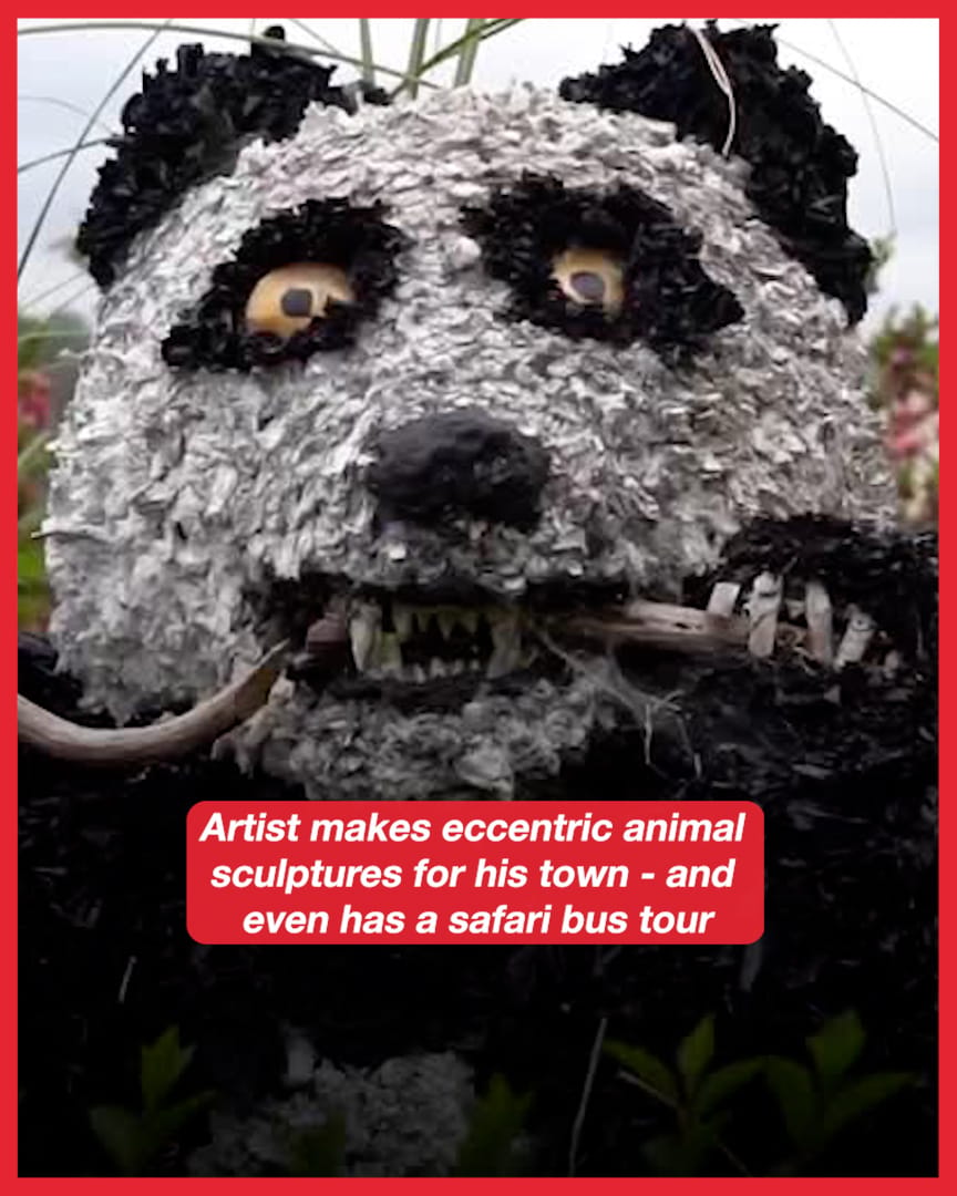 Artist makes eccentric animal sculptures for his town - and even has a ...