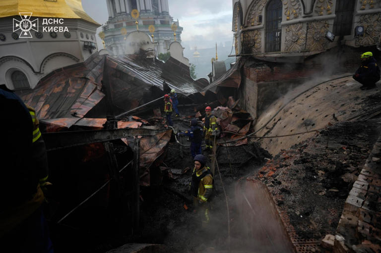 Inside the historic Kyiv Pechersk Lavra after Russian strike: Shocking ...