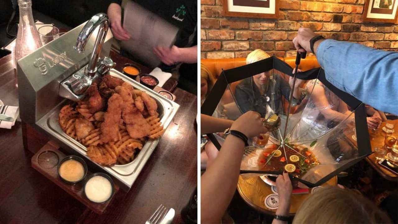 21 crazy dining restaurants that served without plates