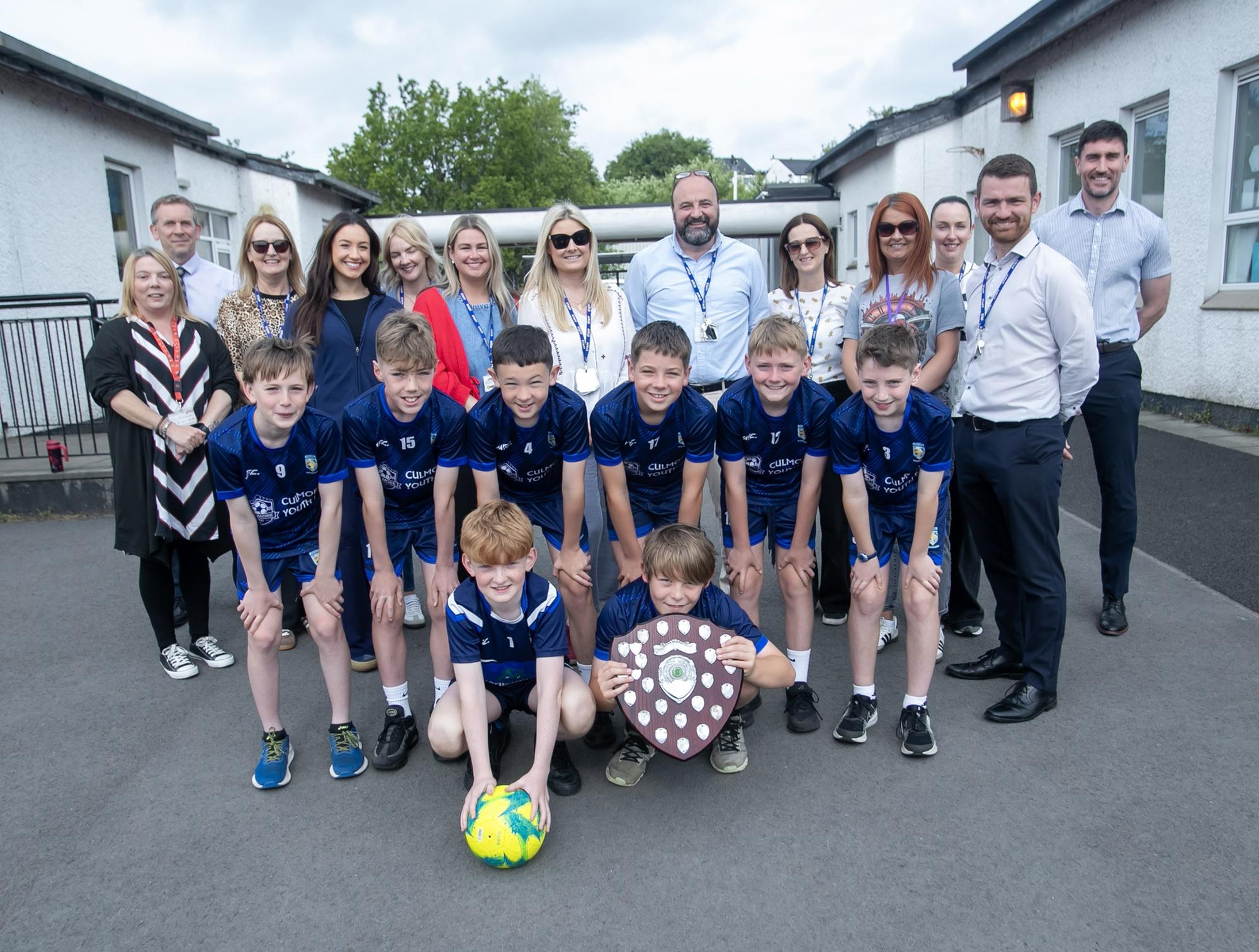 Heroes’ welcome for Hollybush’s NI primary schools 5-a-side champions