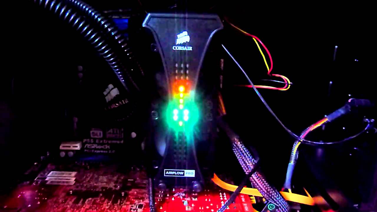 Corsair Airflow Pro LED display in action: Real-time PC monitoring!
