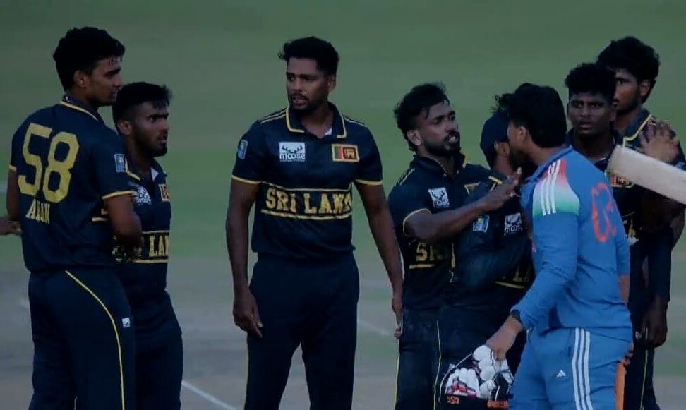 Vaibhav Sooryavanshi pushes Sri Lanka A player, exchanges words after ...