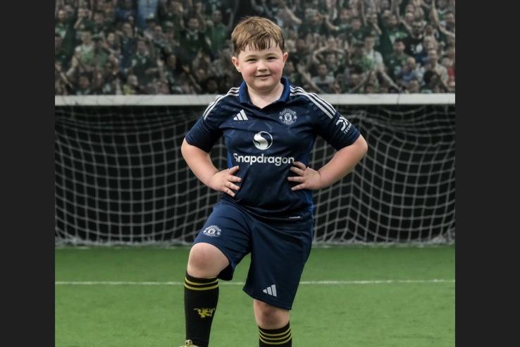 Stroke survivor, Louis, 8, back on the pitch after being told he would ...
