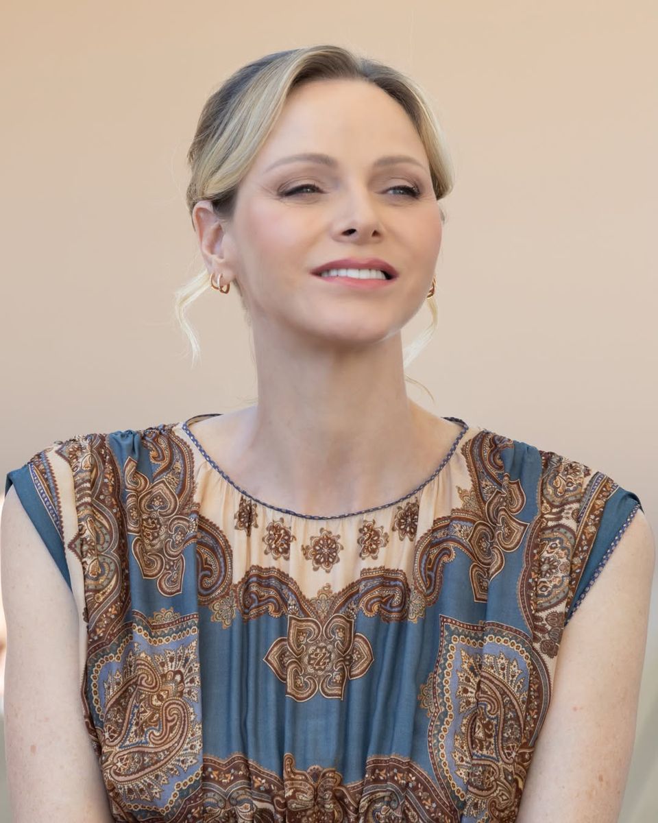 Princess Charlene's boho-chic dress and Princess Gabriella's white ...