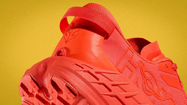 Hoka’s premier trail runner gets a blazing hot, monochromatic new look