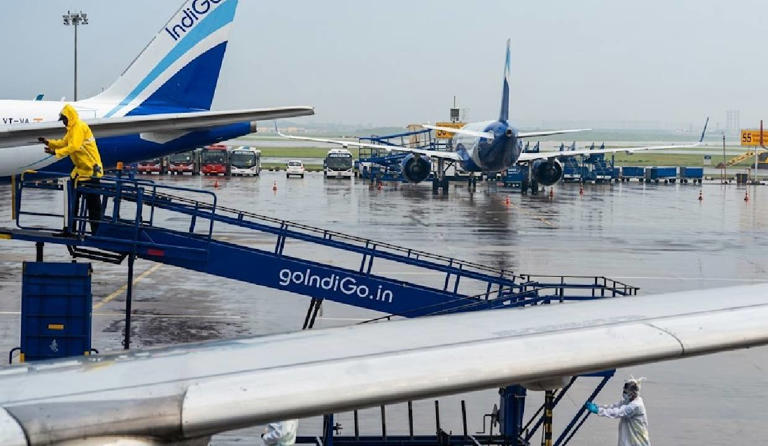 IndiGo issues travel advisory as rain, thunderstorms disrupt flight ...