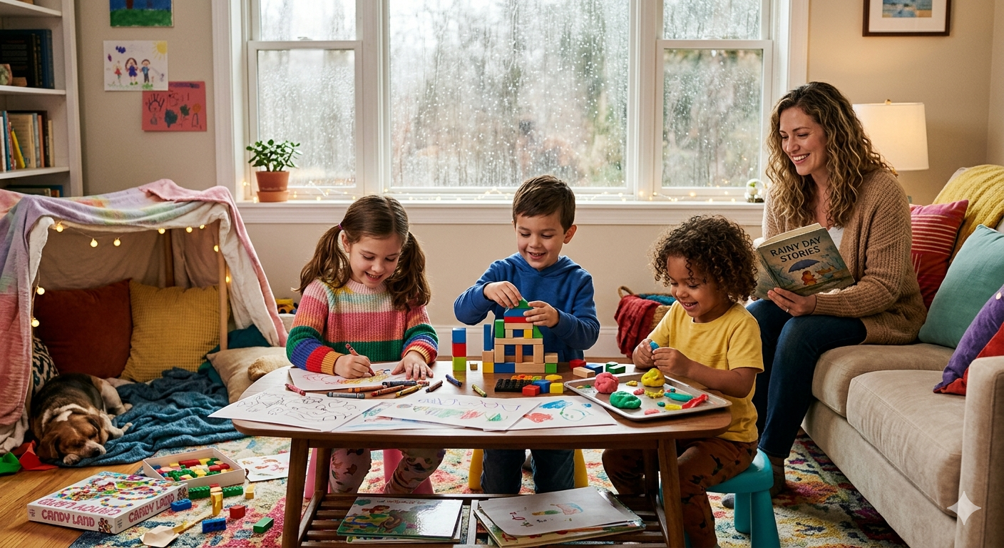 Rainy day activities for kids: How to keep children busy indoors during ...
