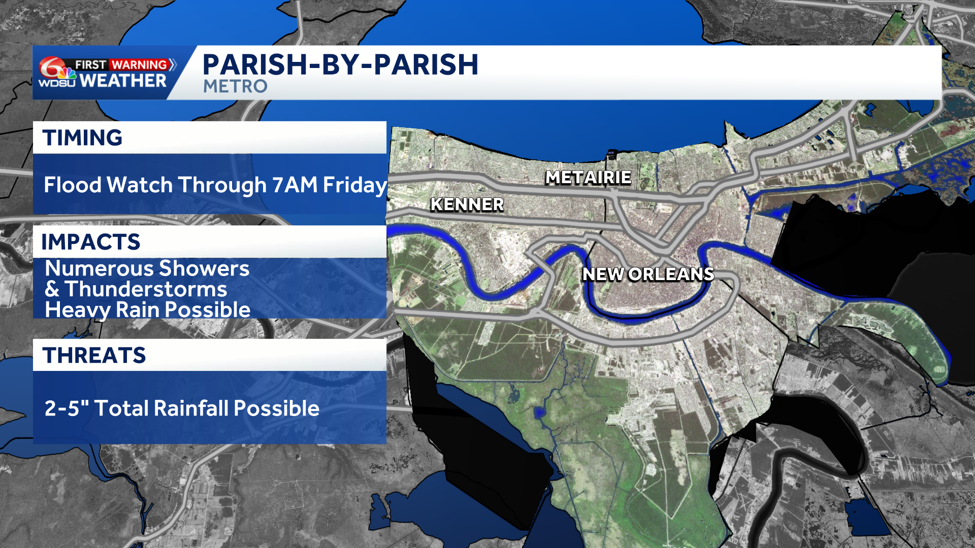 Parish-by-parish: Here's a list of how much rain could fall where you ...