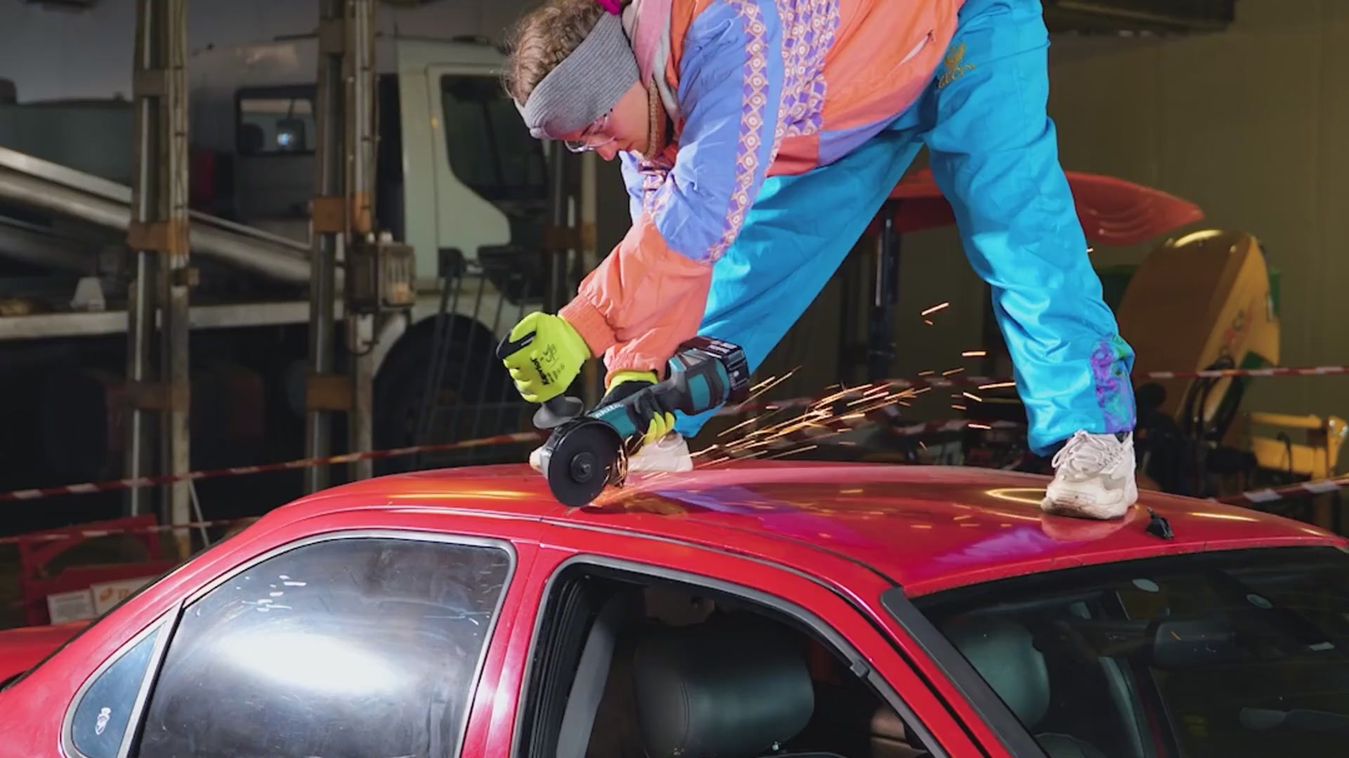Transforming a real car into a unique gaming chair