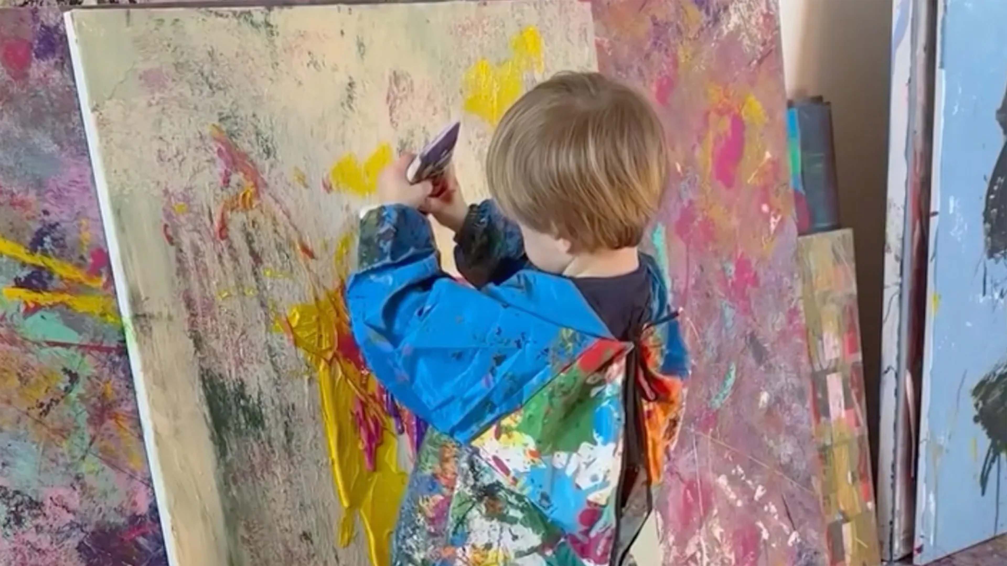 Two-and-a-half-year-old impressionist painter sells artwork for up to ...