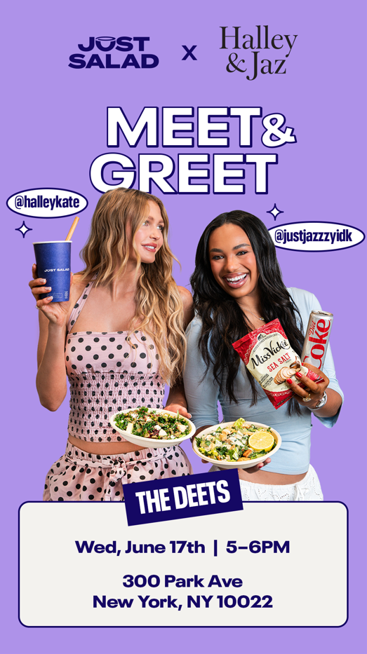Just Salad meet & greet with Halley & Jaz, NYC