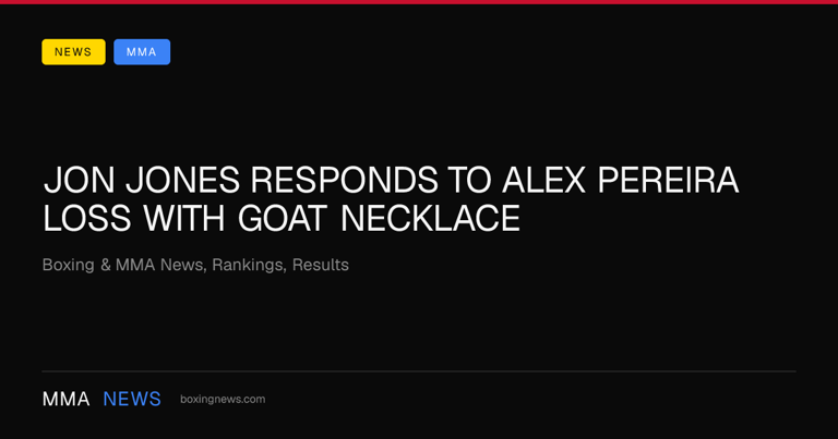 Jon Jones wears GOAT necklace after Pereira's UFC Freedom 250 loss
