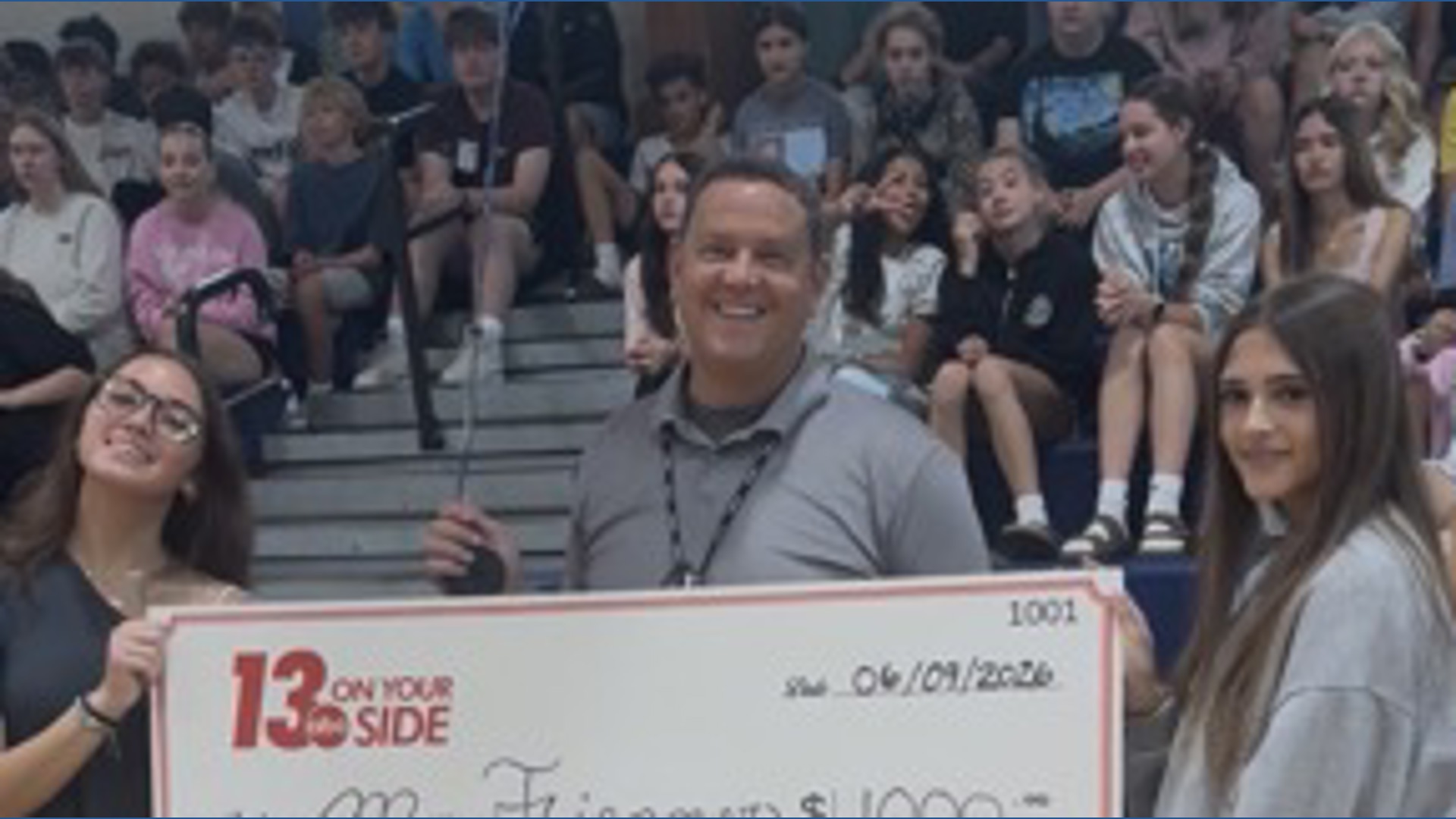 13 ON YOUR SIDE names Teacher of the Year