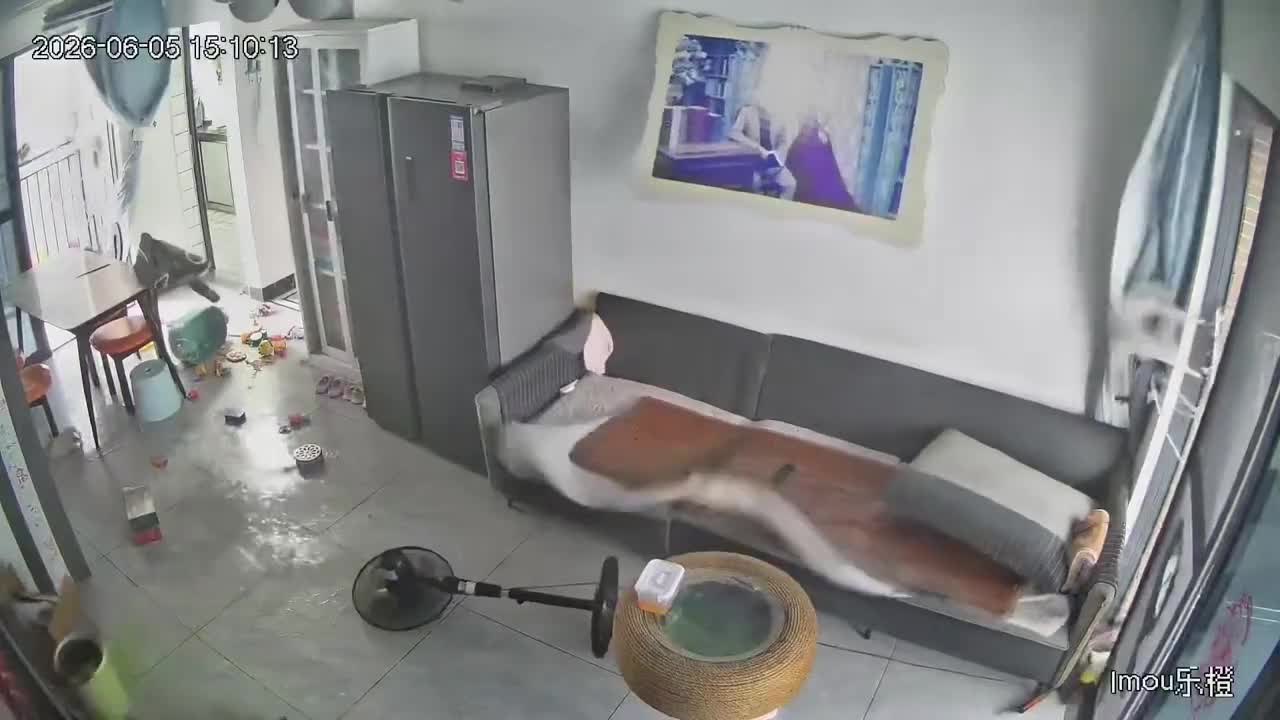 Strong wind blows through home, moving furniture and appliances in ...