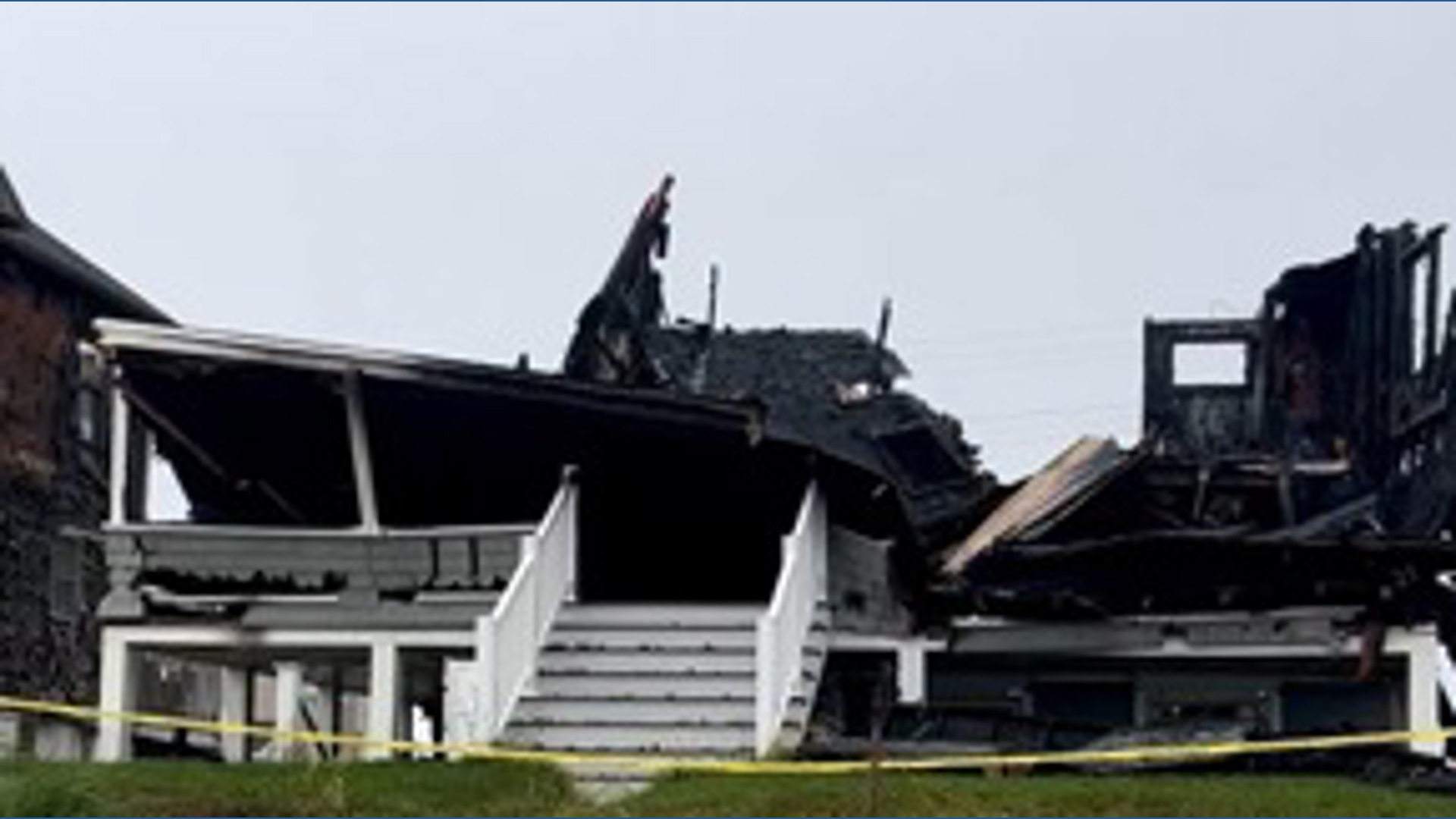 The aftermath of a house fire in Wells