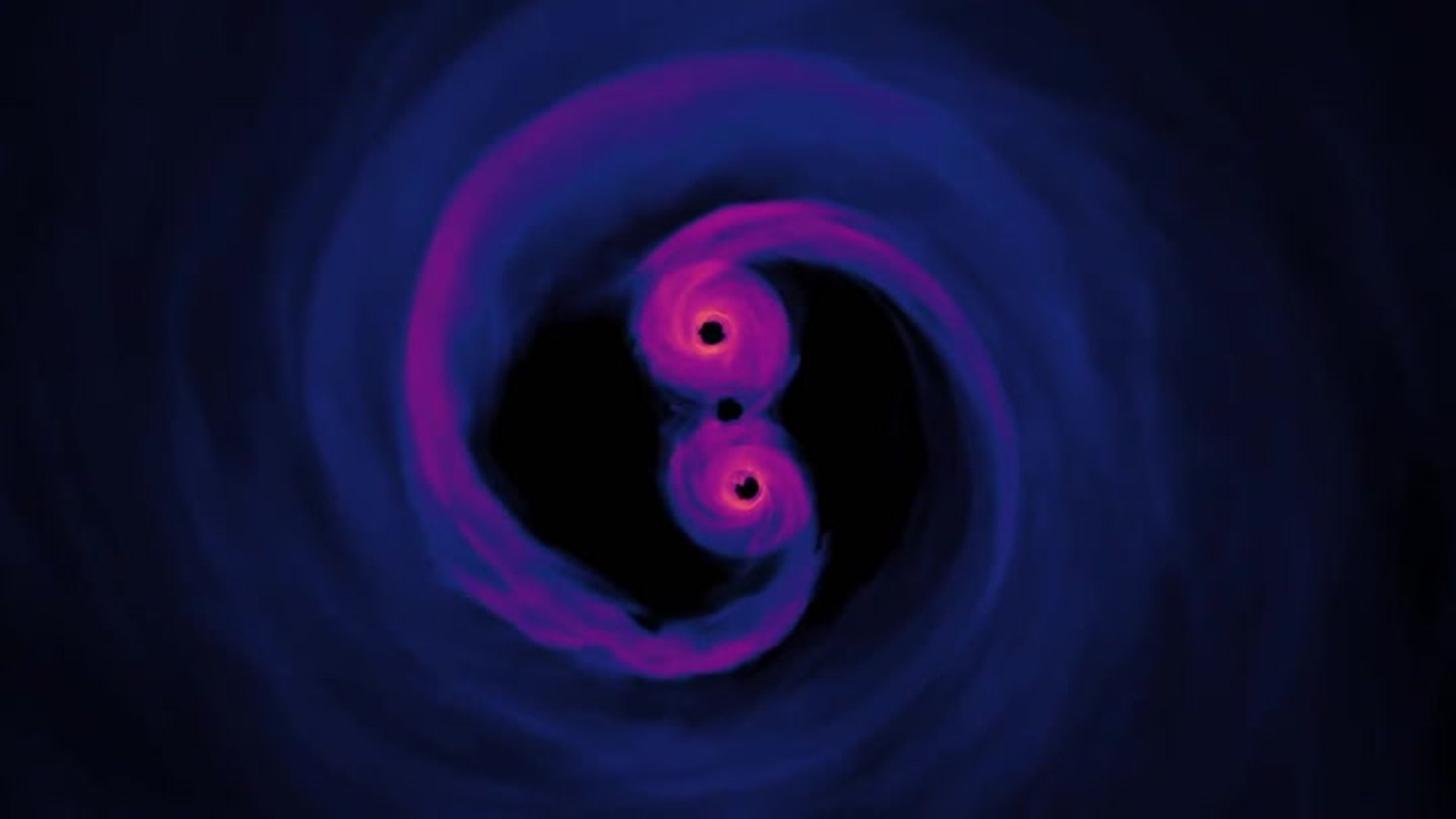 Mind-altering black hole merger simulation shows how they glow