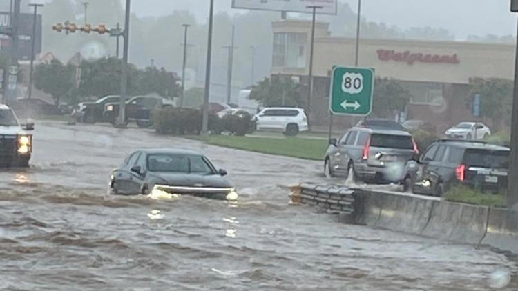 Severe flooding causing dangerous driving conditions, impassable roads ...