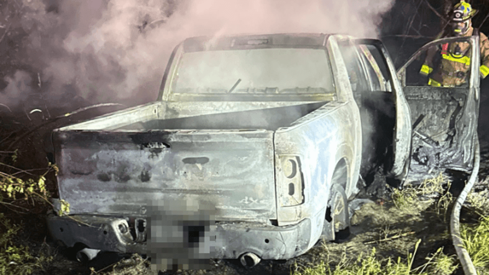 Charred remains found inside truck after mysterious fire in Martin County