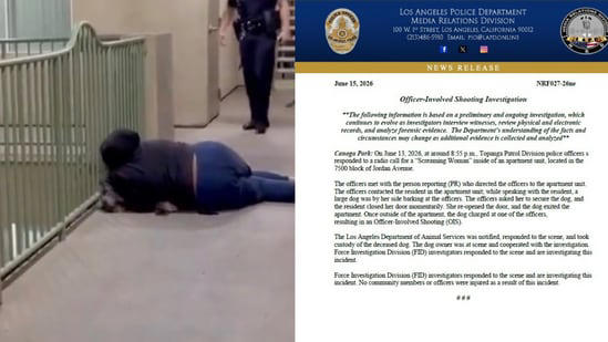 LAPD dog shooting: Heartbreaking video of owner hugging Jameson sparks ...