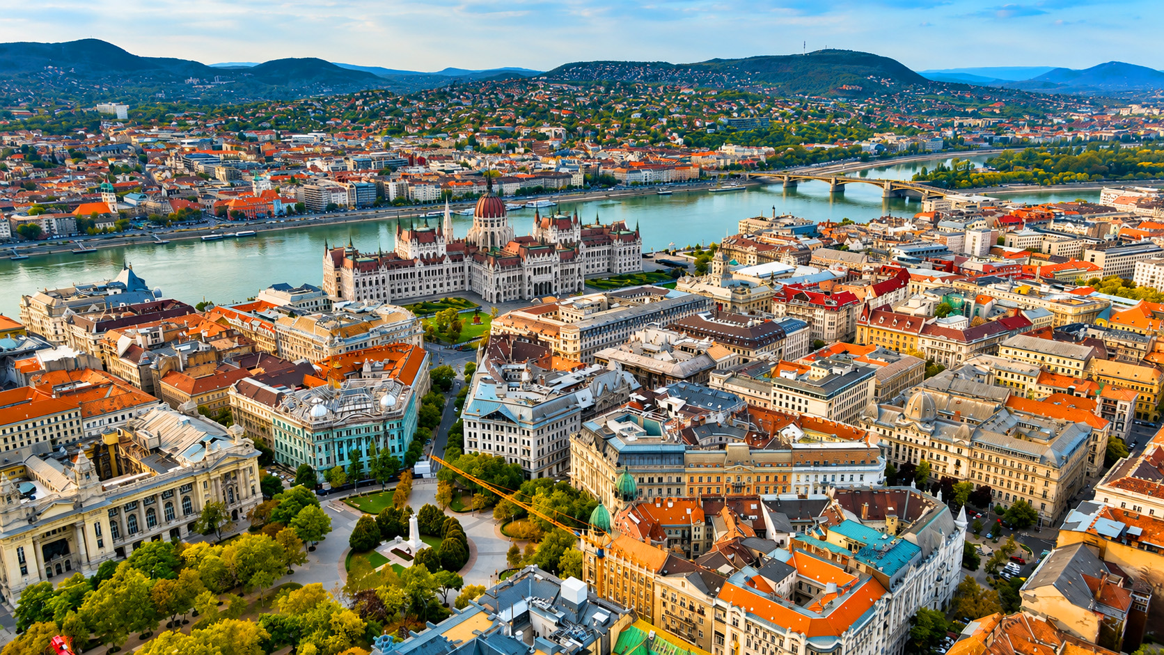 Budapest’s historic skyline rising above the Danube River