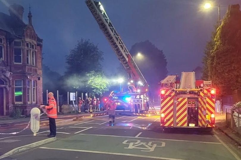 Area cordoned off and 'avoid area' warning after blaze breaks out at ...