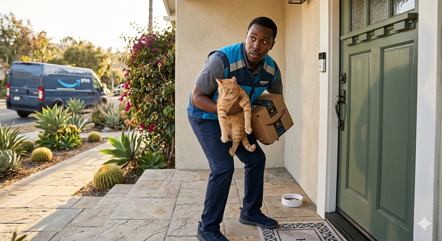 'I didn't do anything bad': California Amazon delivery driver caught ...