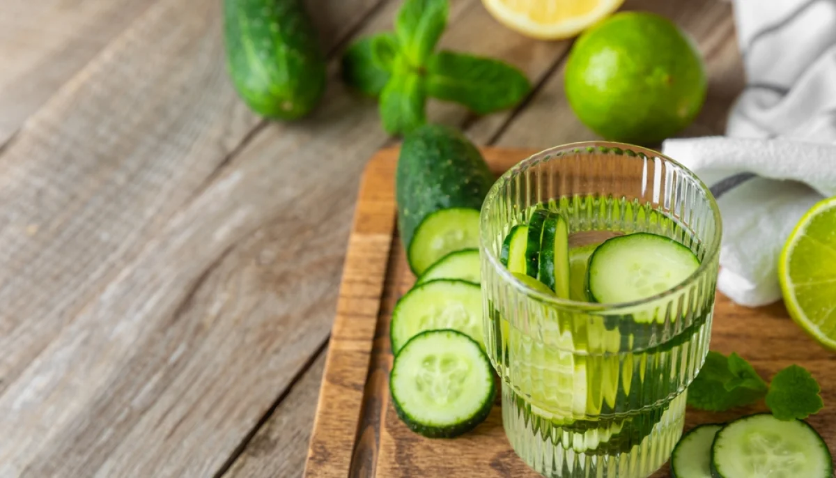 🥒 Eau detox concombre citron et menthe